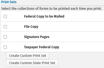 State print sets